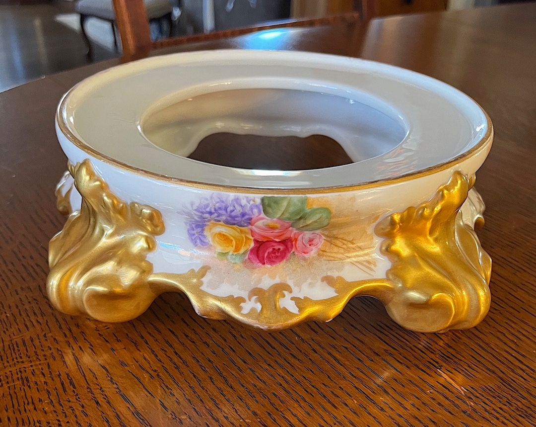 Antique Haviland Limoges Plinth Stand Punch Bowl Limoges Jardiniere ...