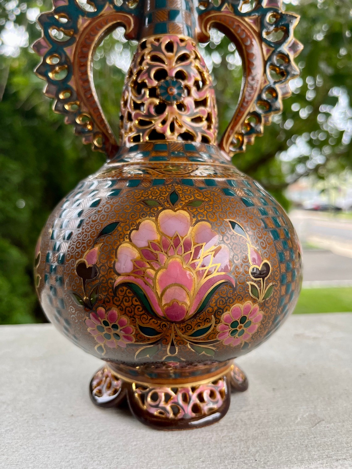 Antique Zsolnay Art Pottery Vase Zsolnay Historism Ceramics - Etsy