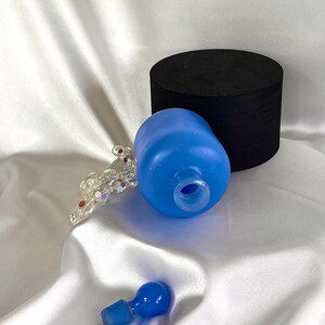 French Opaline Apothecary Bottle Blue Opaline Perfume Bottle Blue ...