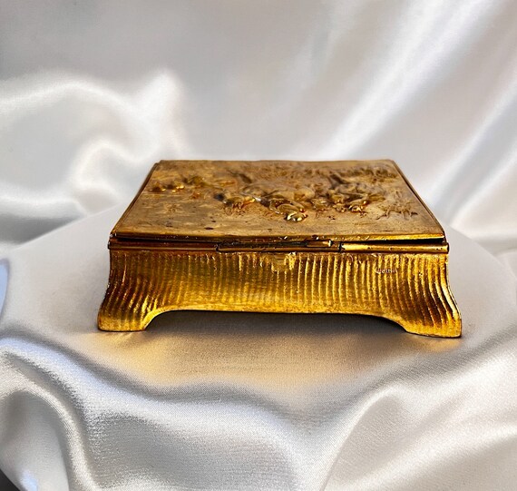 ANTIQUE-GILT Trinket Box-Austria Trinket Box-Desk Box… - Gem