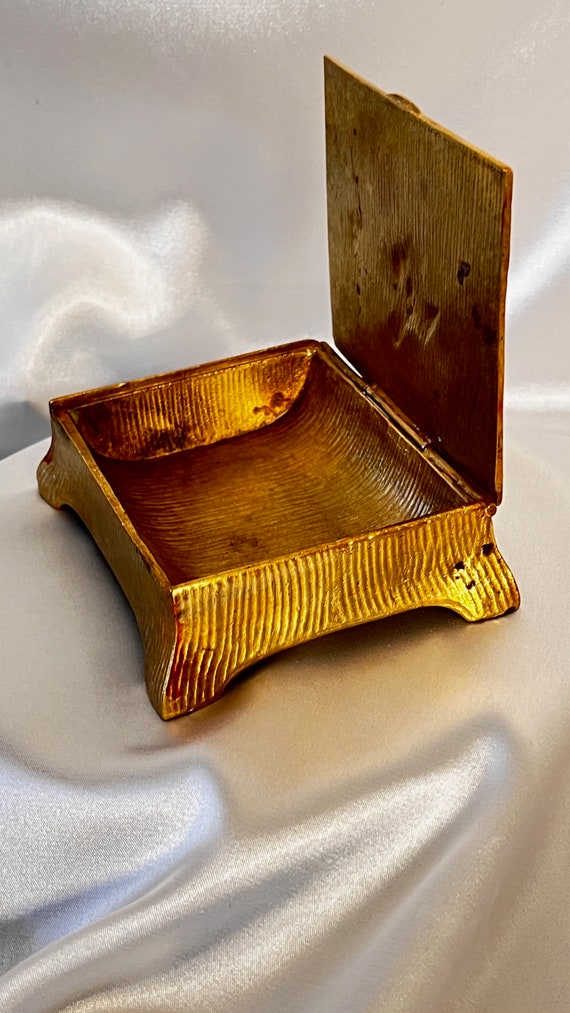 ANTIQUE-GILT Trinket Box-Austria Trinket Box-Desk Box… - Gem