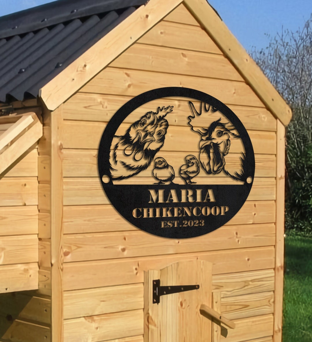 Custom Hen House Sign, Chicken Coop Sign, Farm Coop Sign, Family Name ...