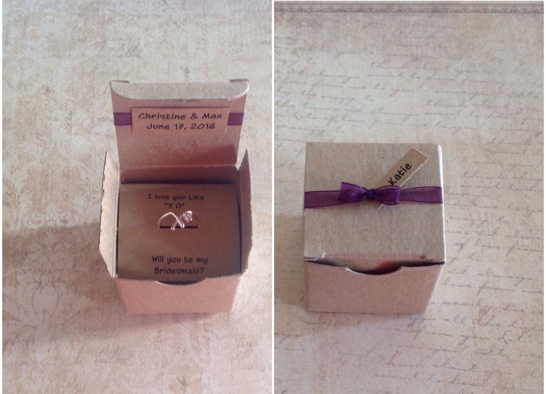 XO Silver Ring Bridesmaid Gift - Etsy