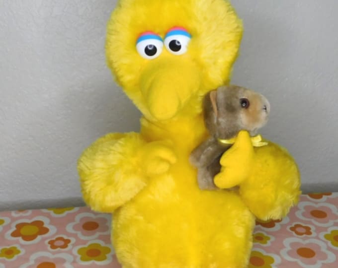 Vintage Big Bird Plush With Radar 1980s~ Wind up Musical ~ Works - Etsy