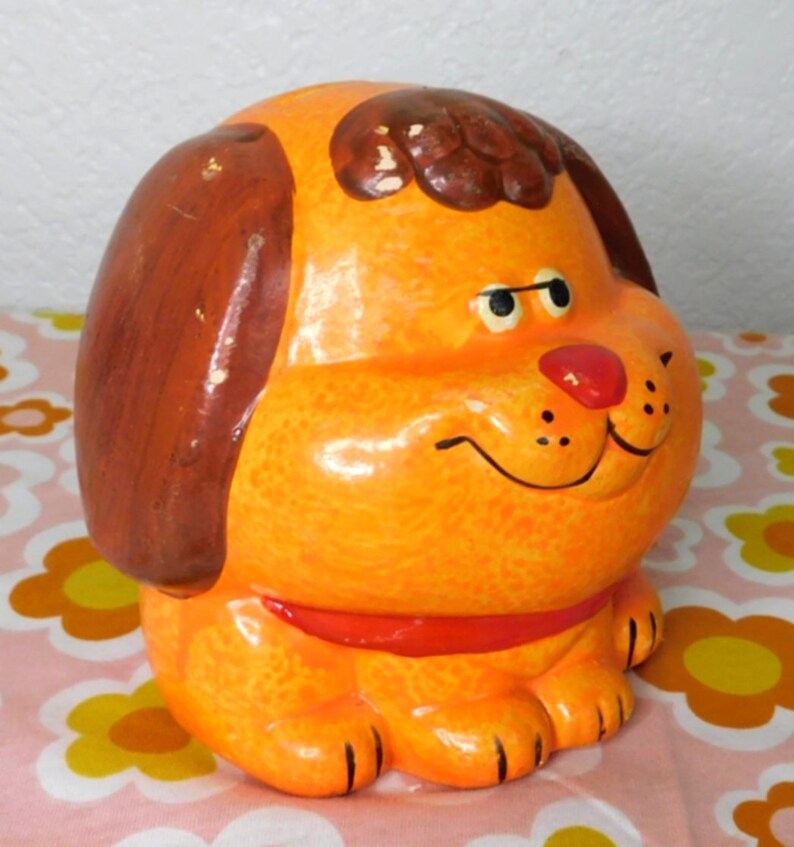 Vintage Enesco Kitsch Ceramic Dog Coin Bank, 1970s - Etsy