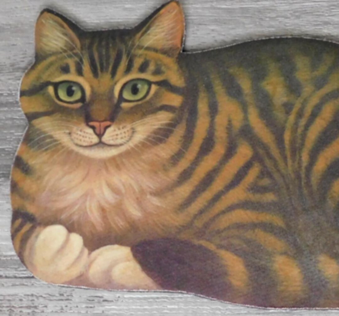 Vintage Cat Shaped Mouse Pad Tabby Cat Mouse Pad 1990s Cat Lover Gift ...