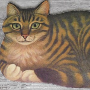 Vintage Cat Shaped Mouse Pad Tabby Cat Mouse Pad 1990s Cat Lover Gift ...