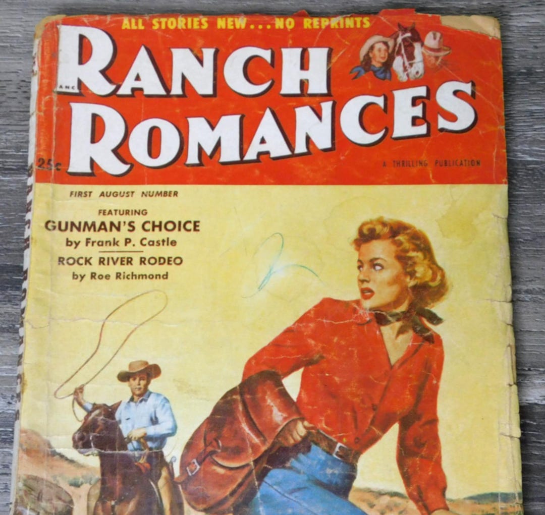 Vintage Western PULP FICTION Ranch Romances Western Love Stories 1954 ...
