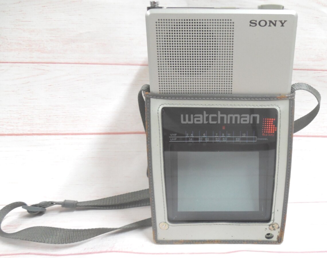 Vintage Sony WATCHMAN With Case/Portable Black & White | Etsy