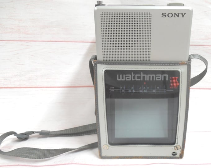 Vintage Sony WATCHMAN With Case/portable Black & White TV/FD-40A/1985 ...