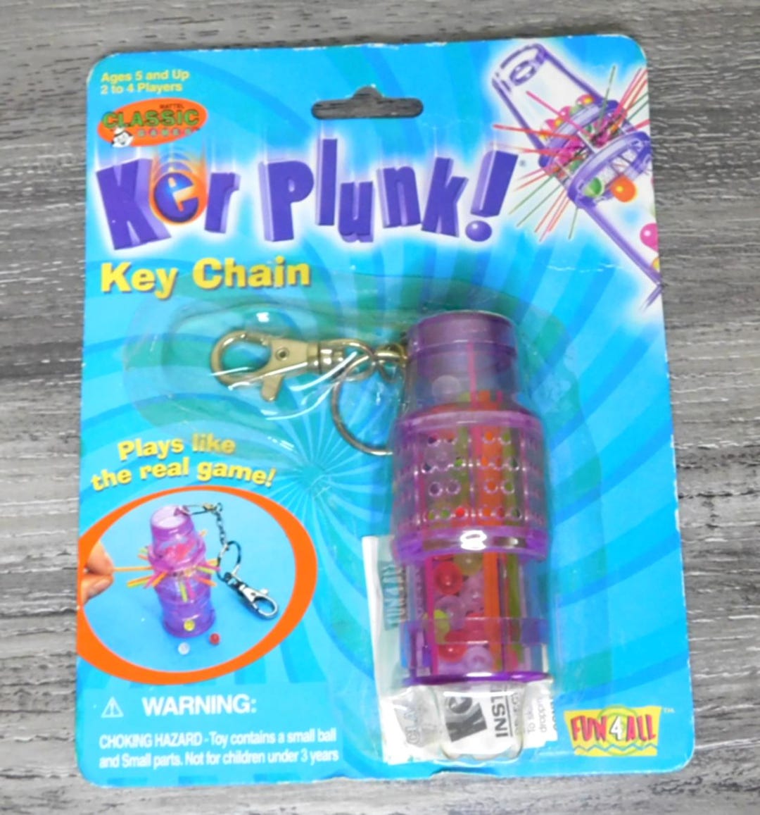 Vintage Kerplunk Game Keychain NOS ~ Kitschy Keychain ~ Vintage Child's ...
