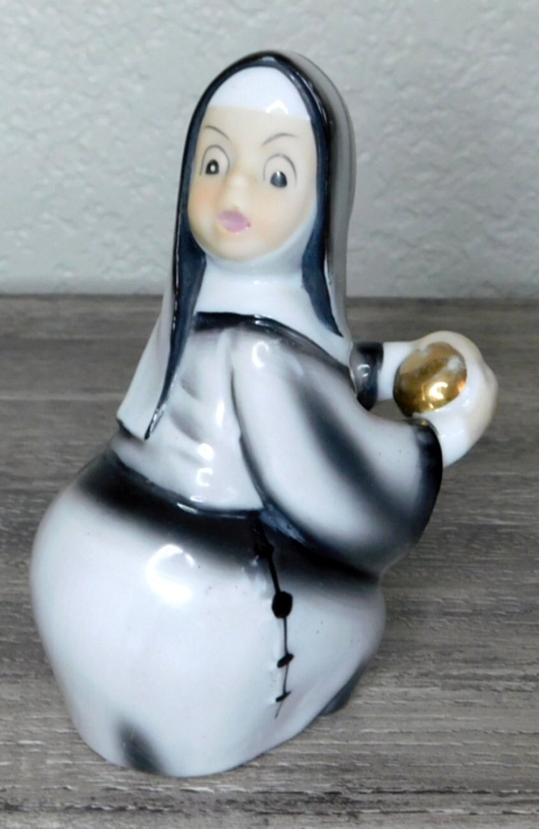 Vintage LEFTON BASEBALL NUN With Gold Baseball ~ Geo Z Lefton KWI1428 ...