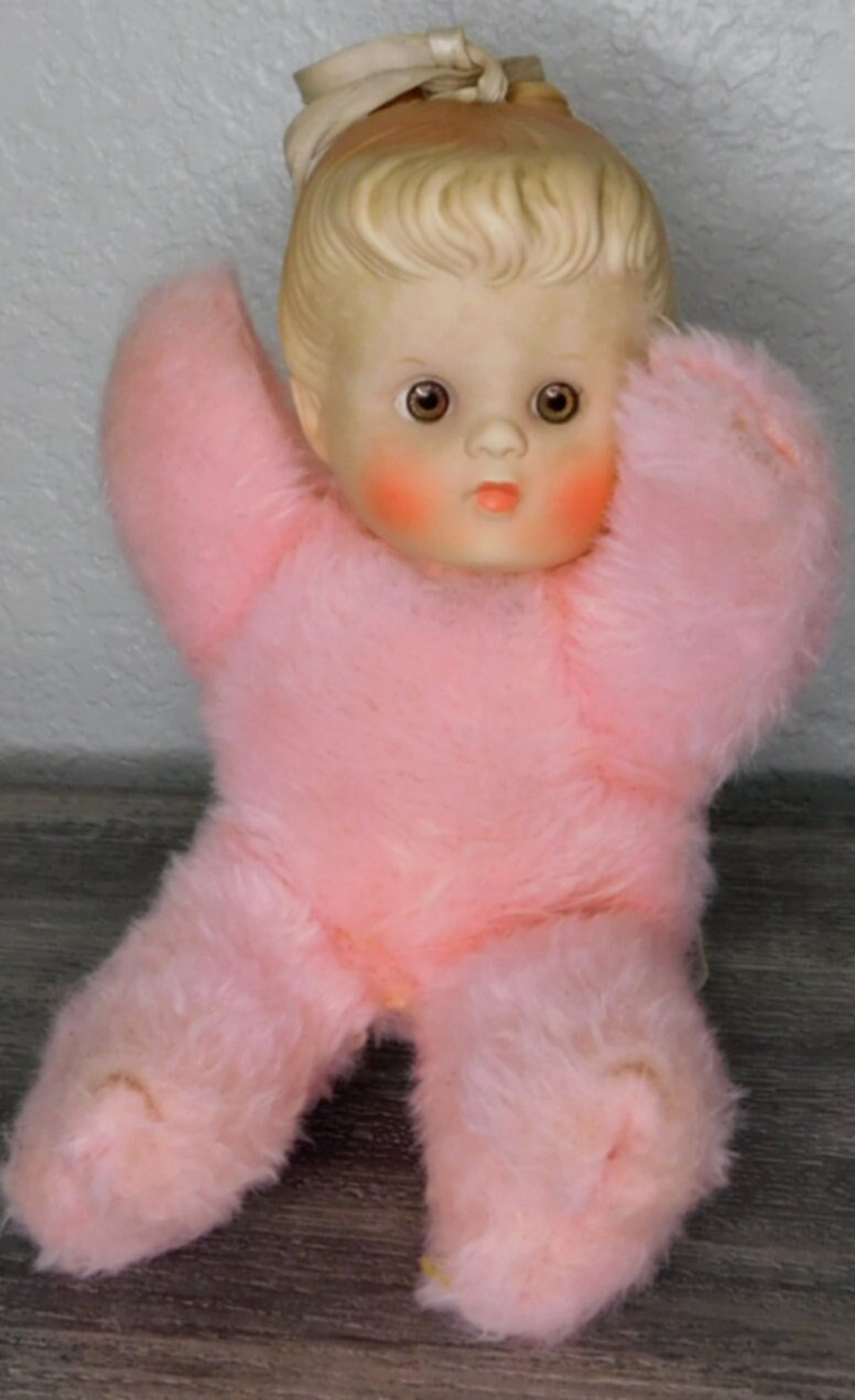 Vintage DOUGLAS Cuddle Toy RUBBER FACED Pink Doll 1960s - Etsy