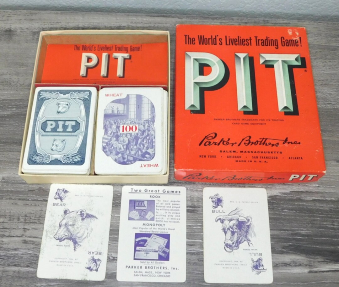 Vintage PIT CARD GAME 1959 Complete ~ Vintage Trading Card Game - Etsy