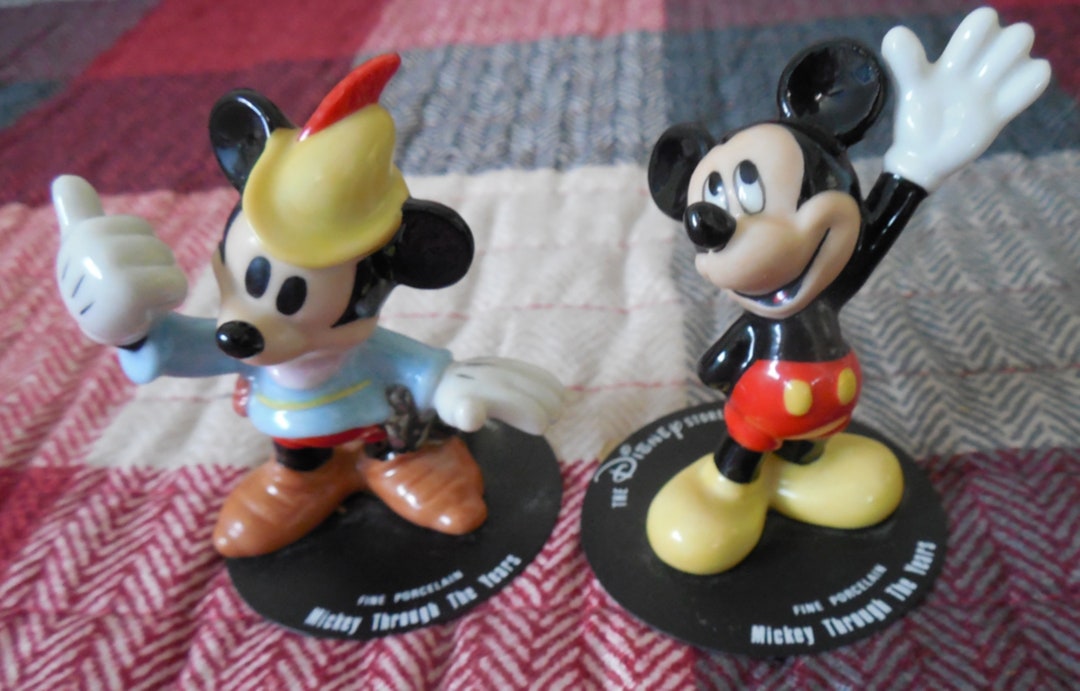 VINTAGE MICKEY MOUSE Figurines/mickey Mouse Through the Years/porcelain ...