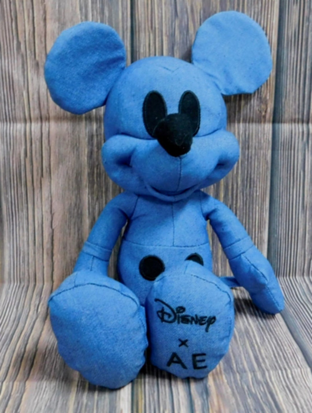 MICKEY MOUSE Plush/blue Denim Mickey Mouse/special Edition - Etsy