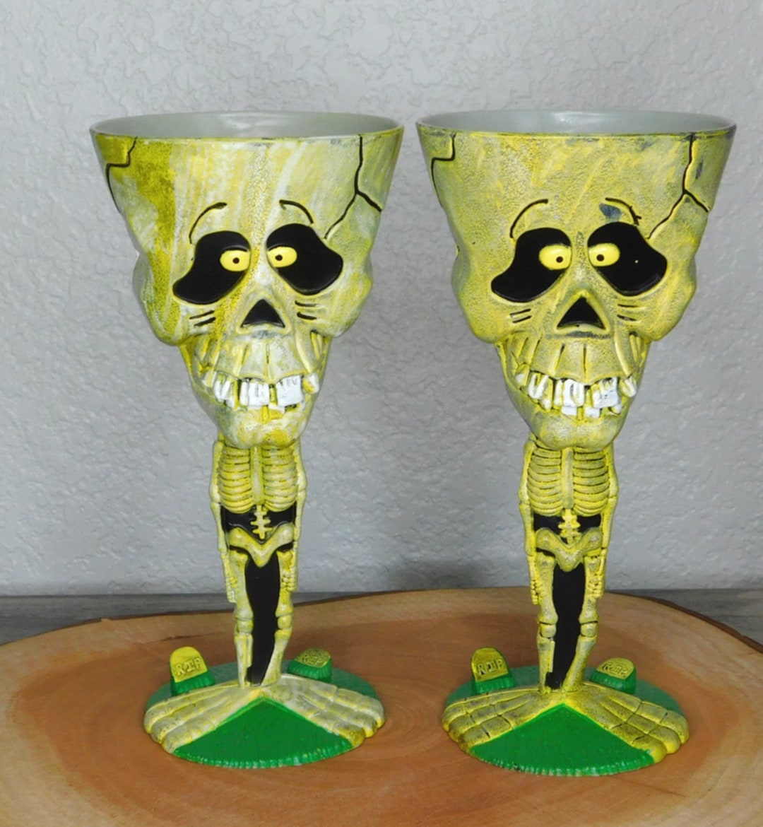 HALLOWEEN SKELETON Goblets/pair of Plastic Easter Unlimited - Etsy