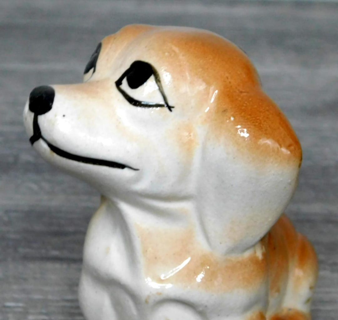 Vintage Ceramic Beagle Pup Figurine ~ Mid Century Beagle - Etsy