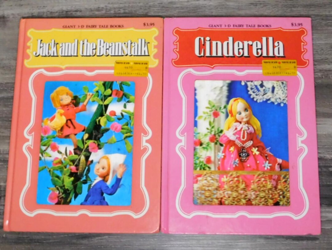 Vintage Puppet Story Books ~ "jack & the Beanstalk" and "cinderella ...