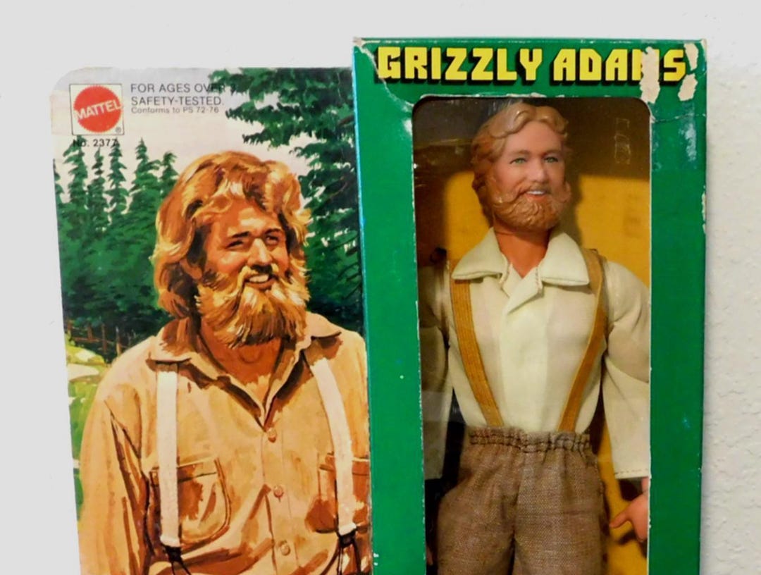 Vintage GRIZZLY ADAMS Action Figure Doll 9.5" Mattel 1978 NIB - Etsy