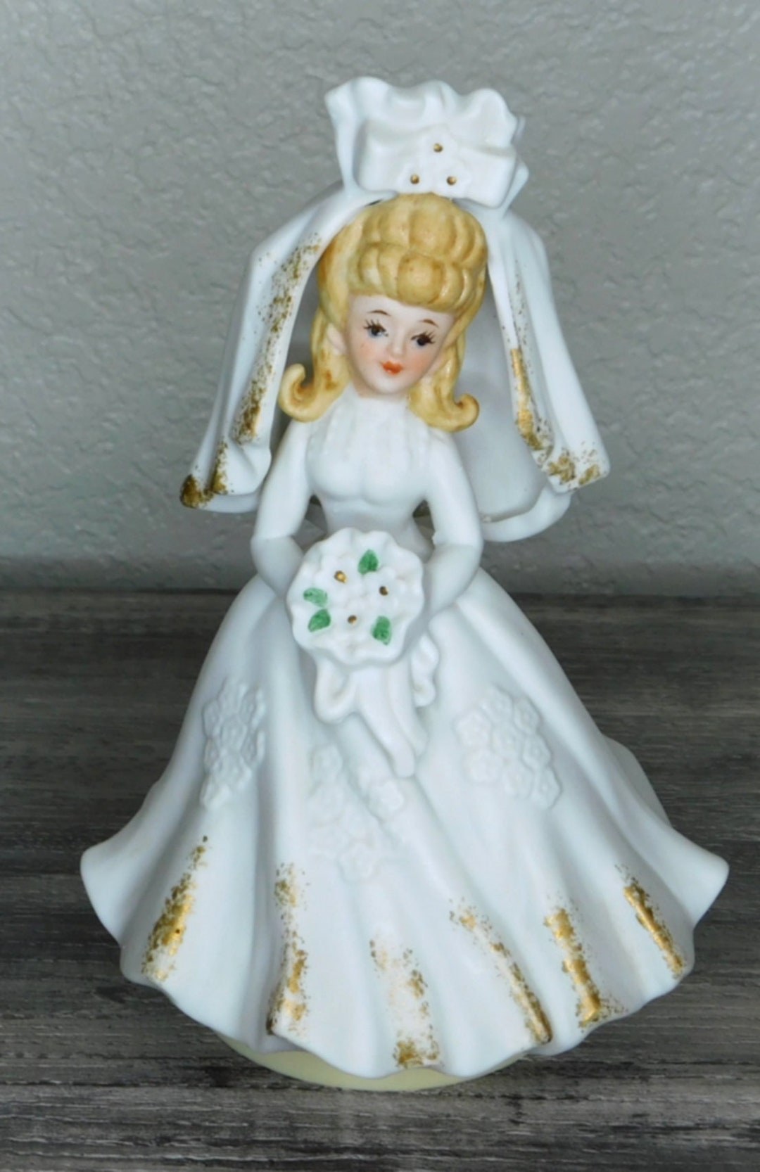 Vintage LEFTON BRIDE Rotating Music Box MCM Wedding Decor Lefton Music ...