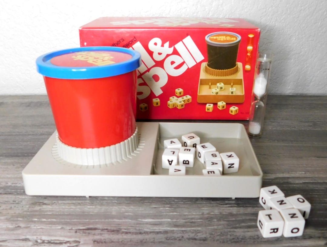 Vintage SPILL & SPELL Game ~ COMPLETE 1972 Parker Bros. ~ Spelling Game ...