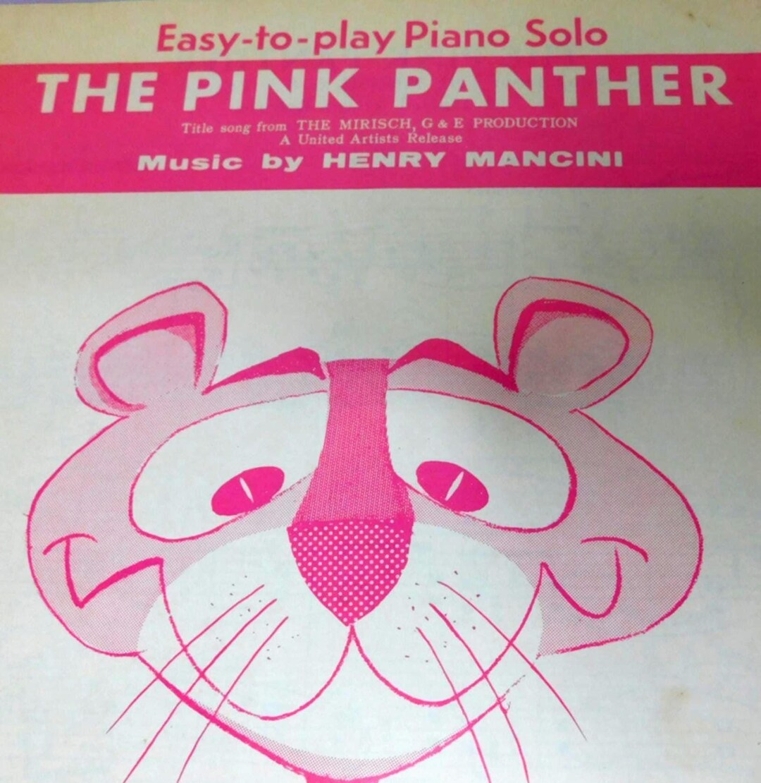 Vintage PINK PANTHER Sheet Music ~ Henry Mancini ~ 1972 ~ Pop Culture ...