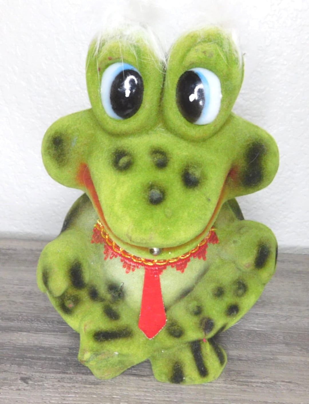 Vintage Flocked KITSCHY Frog Bank 1960s - Etsy