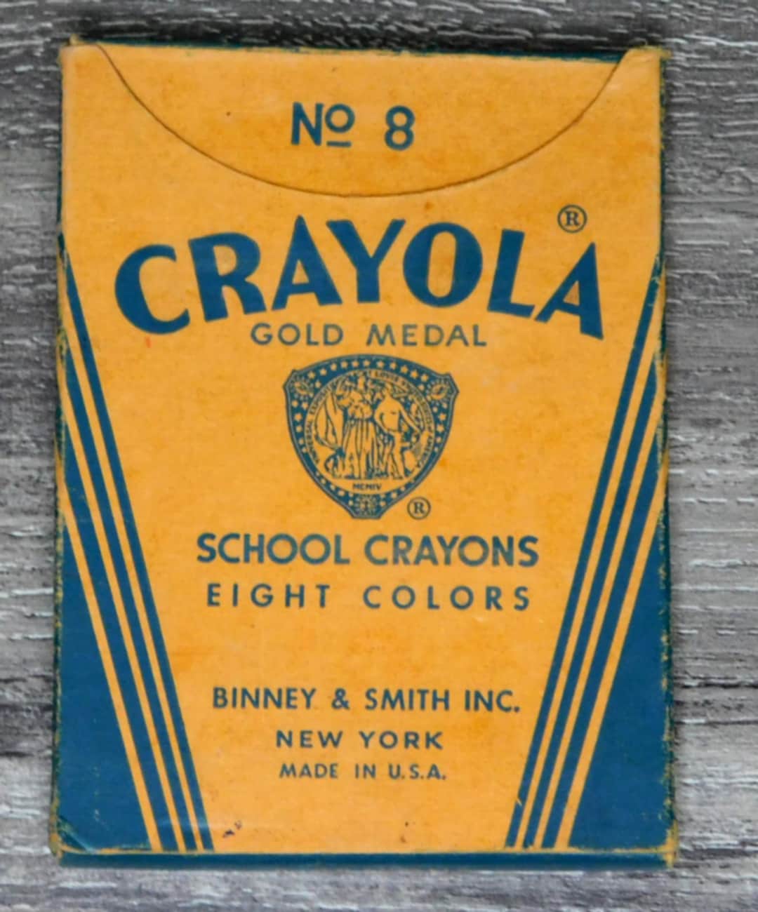 Vintage Crayola Crayons Gold Medal No.8 School Crayons Binney & Smith ...
