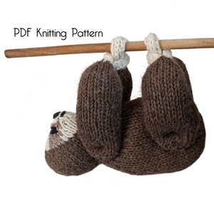 Knit Hanging Sloth, PDF Pattern, Knitting Pattern, DIY, Knitted Sloth ...