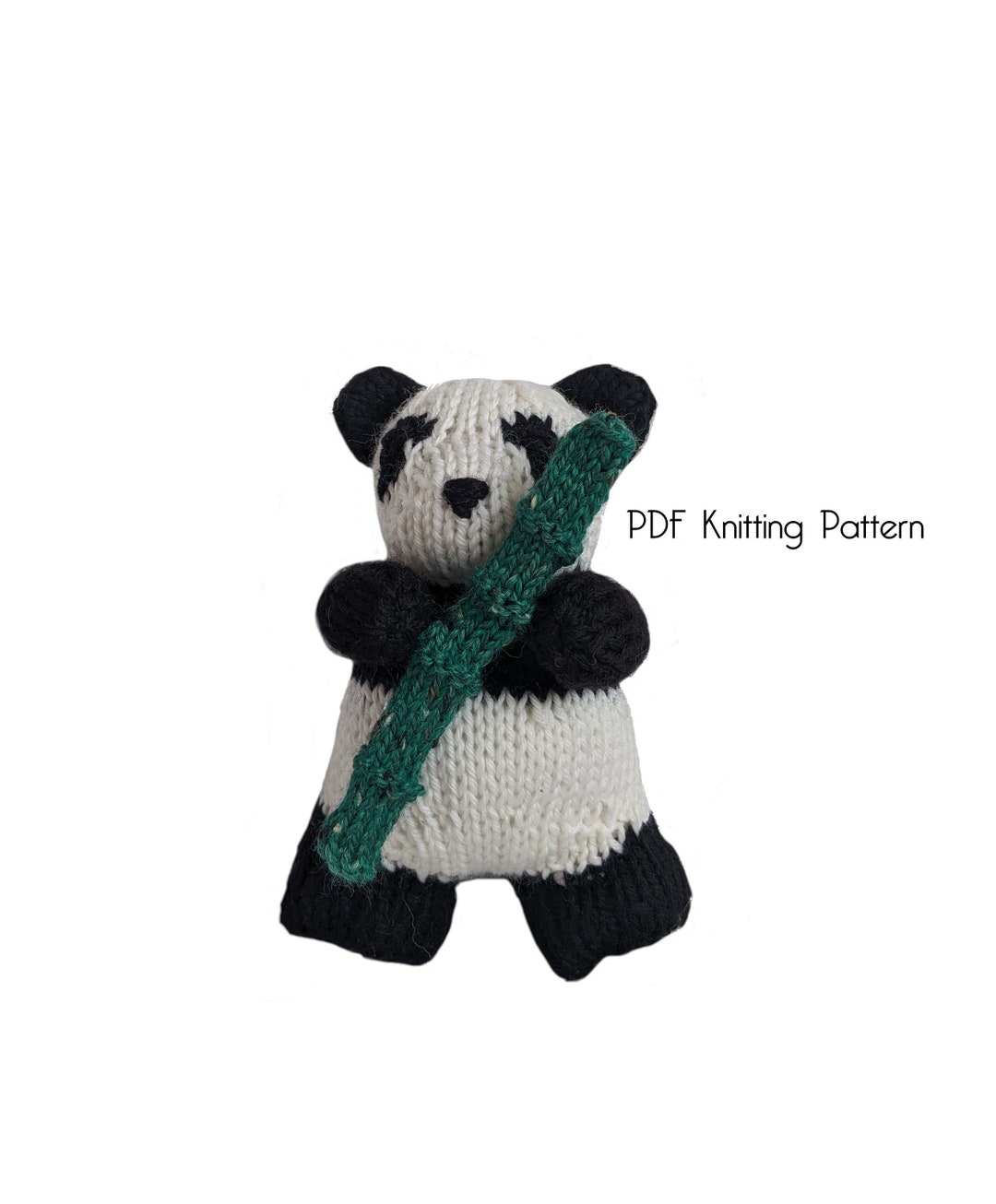Knitted Panda Bear Pattern, PDF Pattern, Knitting Pattern, DIY, Knitted ...
