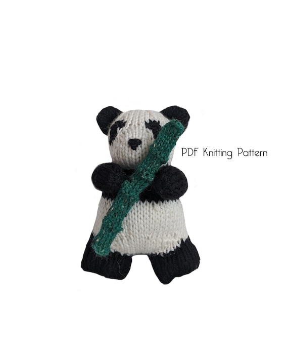 Knitted Panda Bear Pattern PDF Pattern Knitting Pattern | Etsy