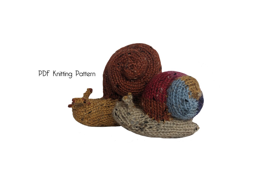 Knitted Snails Pattern, PDF Pattern, Knitting Pattern, DIY, Knitted ...