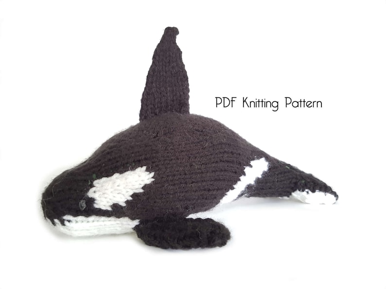 Knitted Orca, PDF Pattern, Knitting Pattern, DIY, Amigurumi, Knitted ...