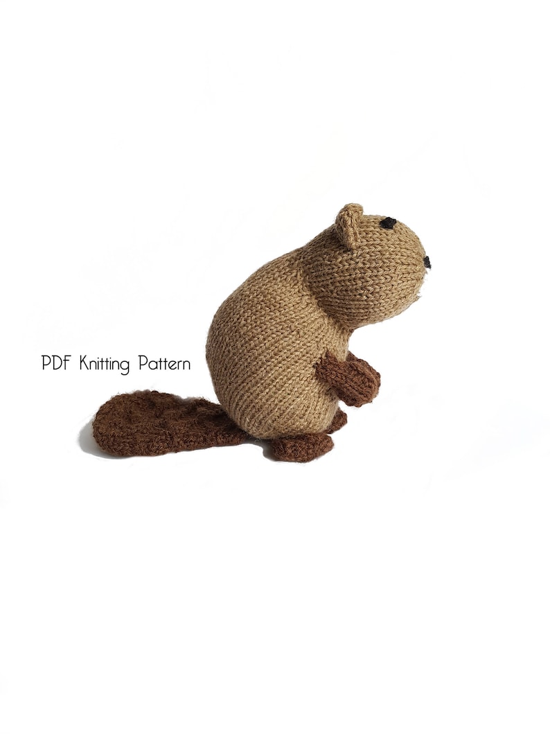 Knitted Beaver, PDF Pattern, Knitting Pattern, DIY, Stuffed Animal ...