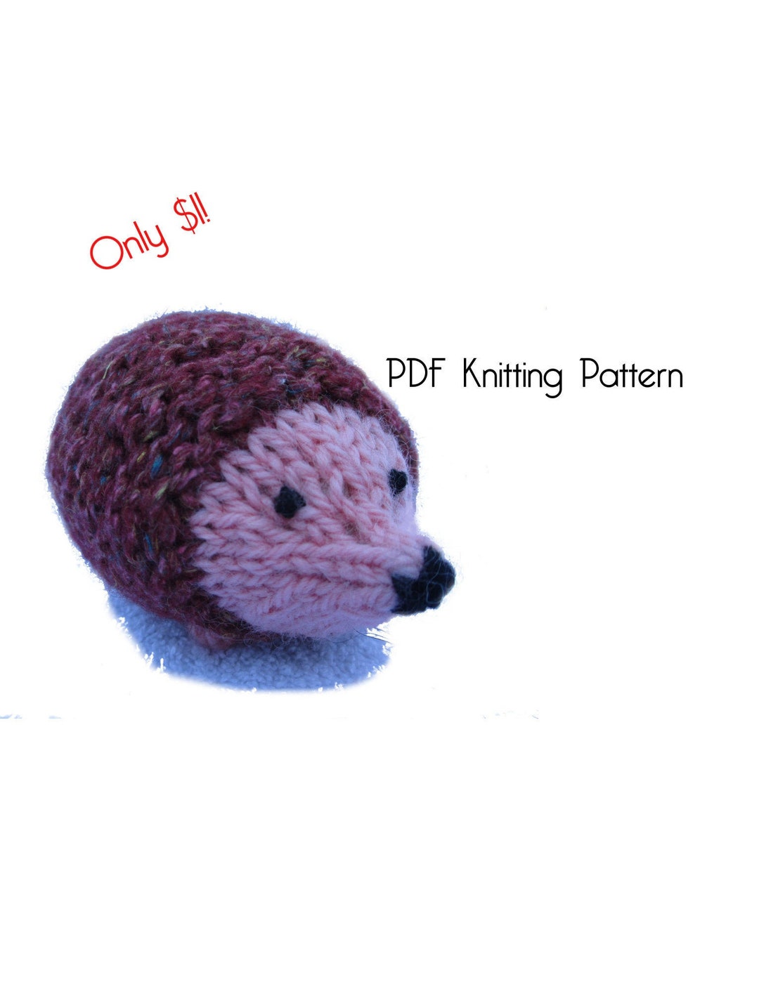 Knitted Hedgehog Plushie Pattern, DIY Stuffed Animal (PDF Pattern) - Etsy