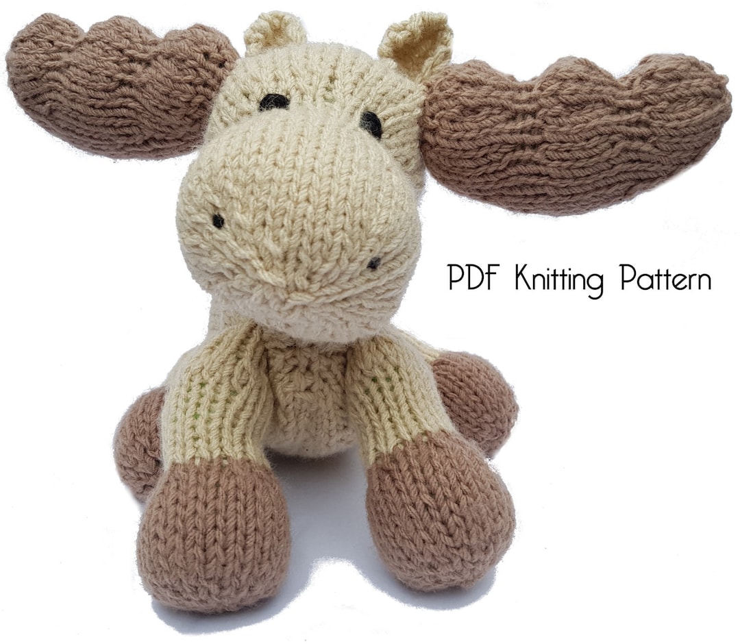 Knitted Moose Toy PDF Pattern, Amigurumi Plushie - Etsy
