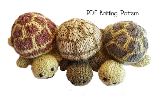 Knitted Tiny Turtle Pattern PDF Pattern Knitting Pattern | Etsy Australia