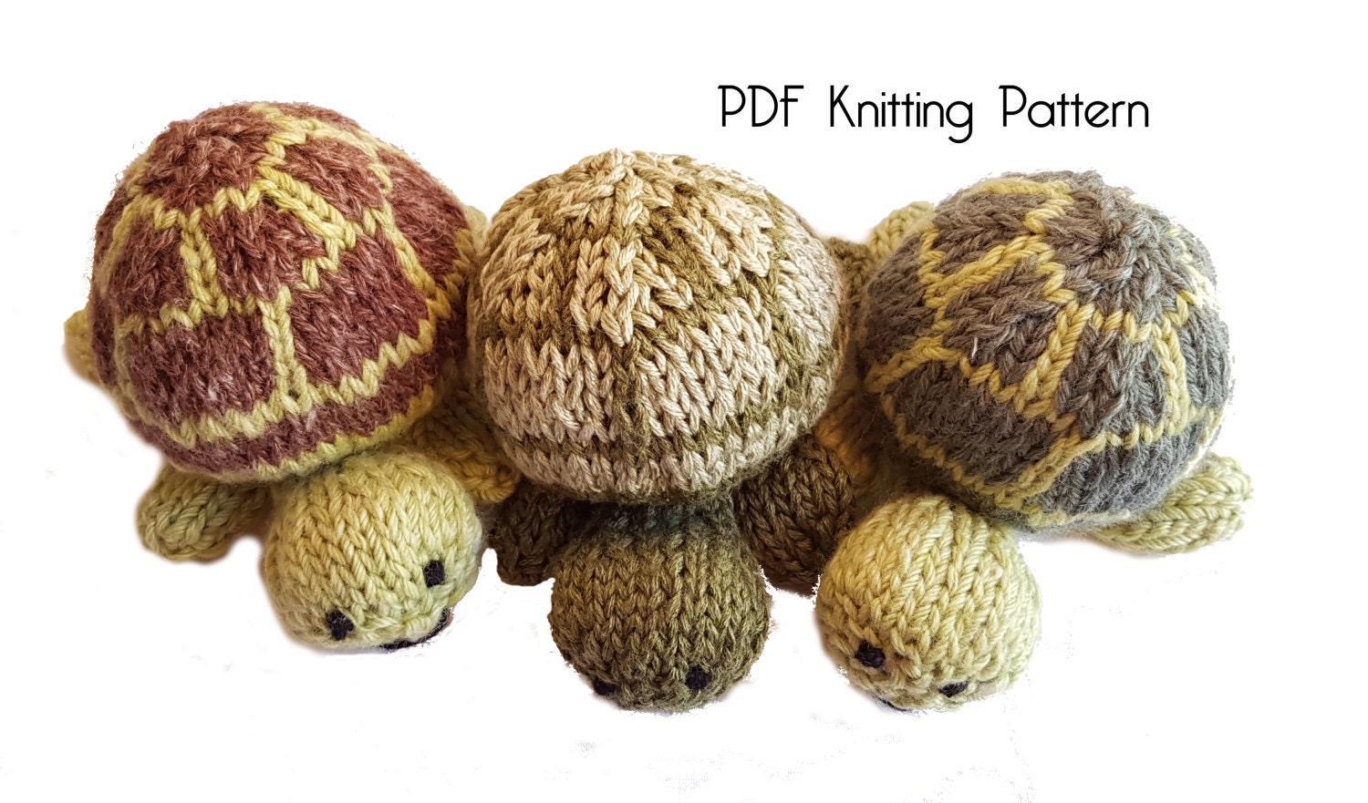 Knitted Tiny Turtle Pattern, PDF Pattern, Knitting Pattern, DIY ...