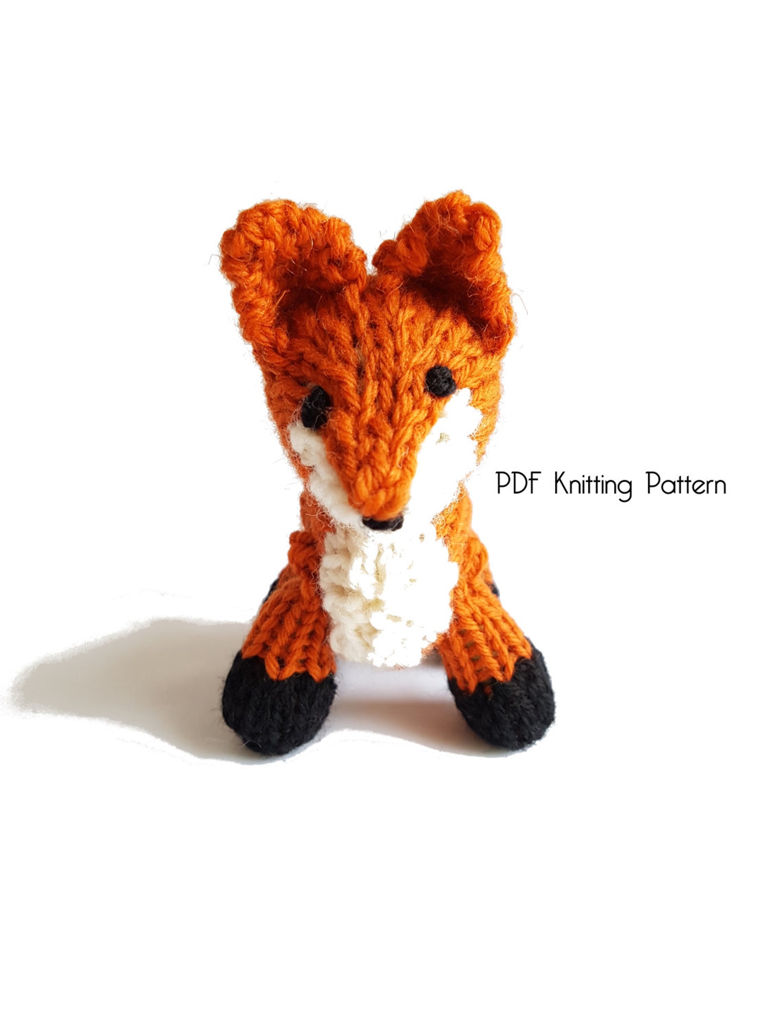 Knitted Tiny Fox Pattern PDF Pattern Knitting Pattern DIY - Etsy