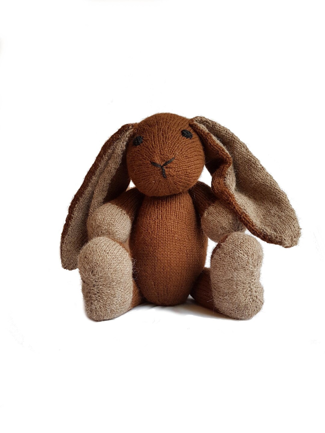 Downy the Hand Knit Bunny, Soft Toy, Handmade, Stuffed Animal, Children ...