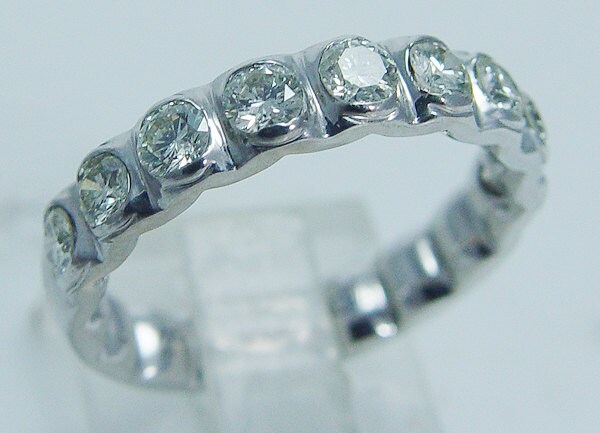 Mfit M Fit 14K White Gold .88ct Diamond Anniversary Wedding Band Ring ...