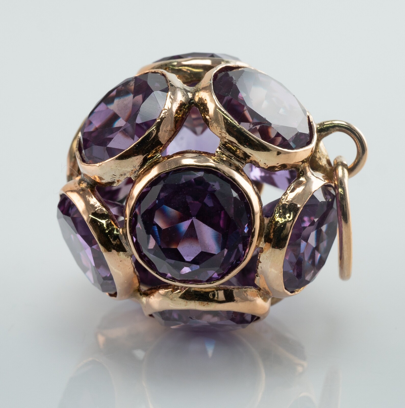 Vintage 14K Gold Alexandrite Pendant Ball Sphere - Etsy