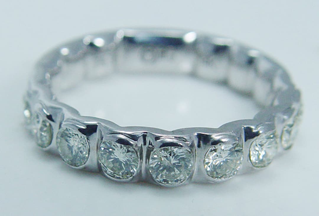 Mfit M Fit 14K White Gold .88ct Diamond Anniversary Wedding Band Ring ...