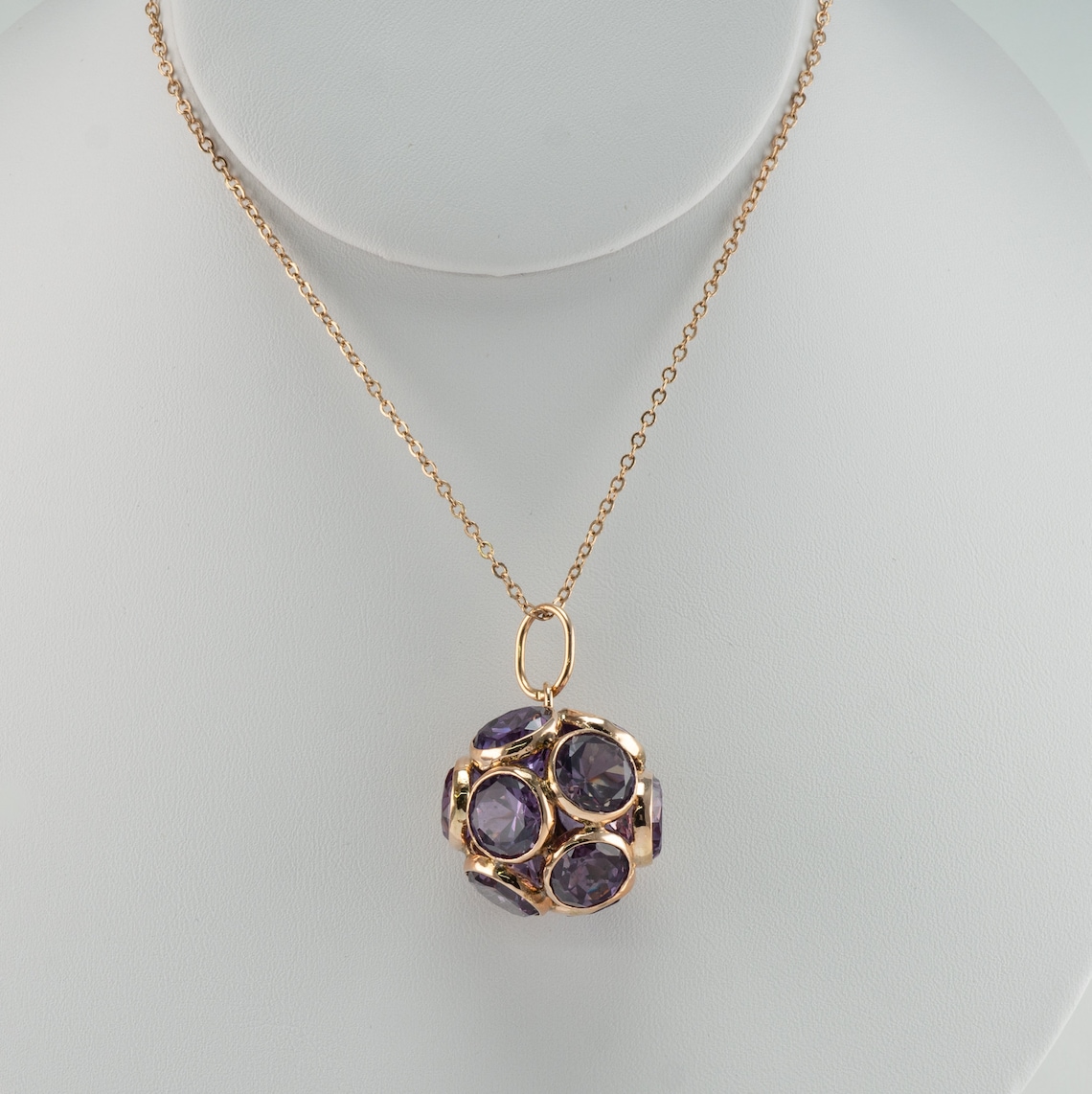 Vintage 14K Gold Alexandrite Pendant Ball Sphere - Etsy