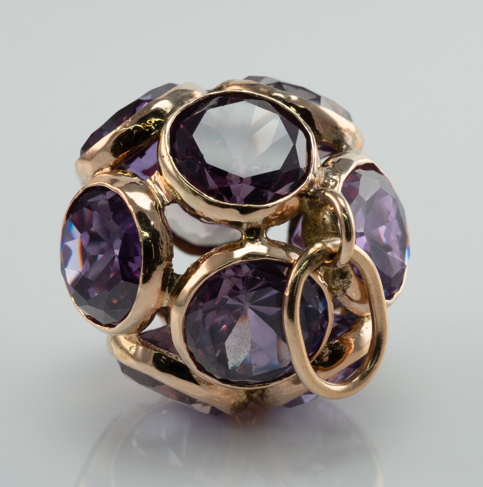 Vintage 14K Gold Alexandrite Pendant Ball Sphere - Etsy