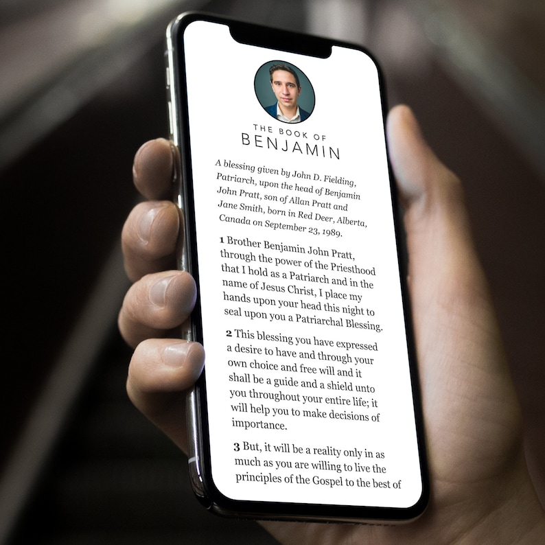 LDS Patriarchal Blessing for Mobile Phone (iphone or Android ...
