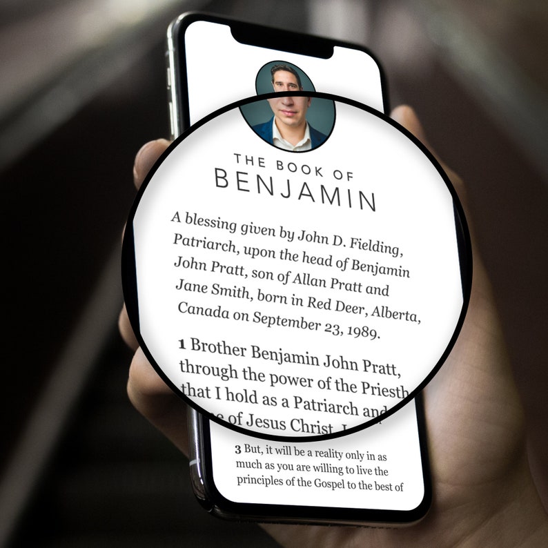 LDS Patriarchal Blessing for Mobile Phone (iphone or Android ...