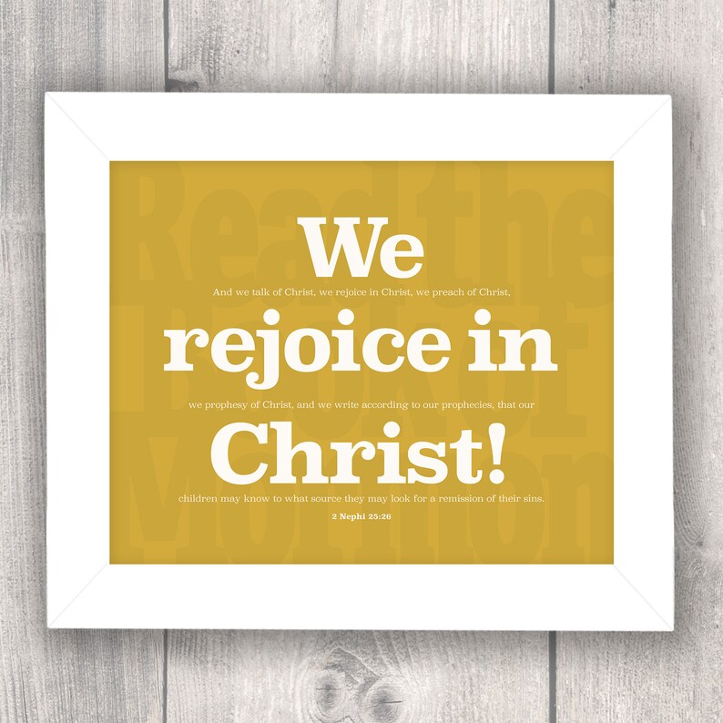 We Rejoice in Christ / Digital Printable or Physical Print - Etsy