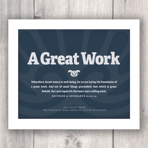 A Great Work Lds - Etsy